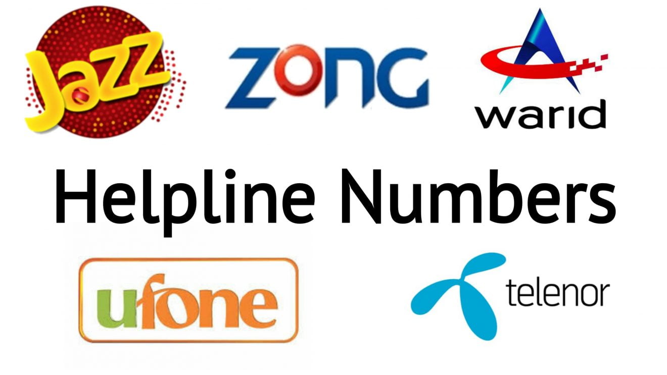 Helpline Number For Ufone, Jazz, Warid, Telenor, Zong Code – 2024 ...